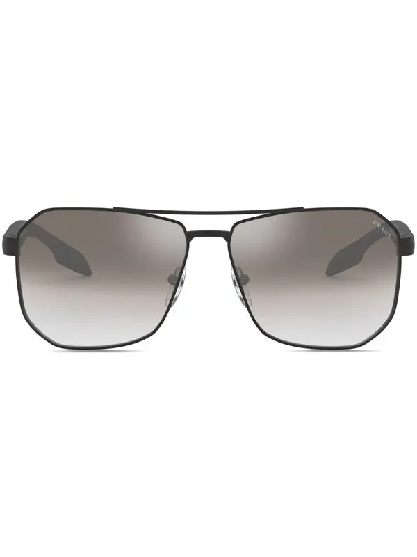 Prada Geometric-frame Sunglasses - Black