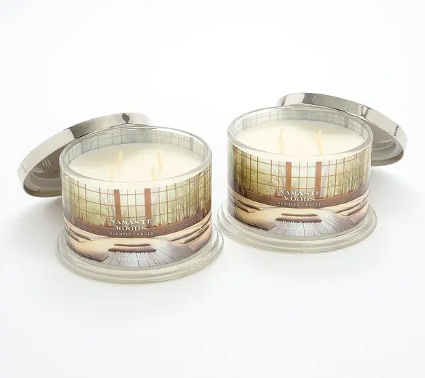 HOMEWORX BY SLATKIN + CO. S/2 18oz Candles Namaste Woods - One-color