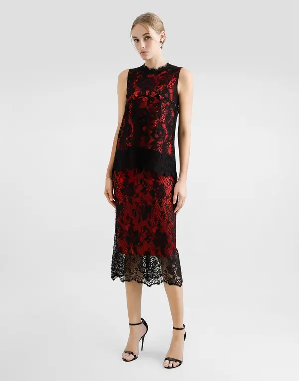 Dolce & Gabbana Lace Pencil Skirt - Black