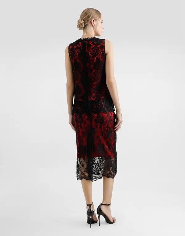 Dolce & Gabbana Lace Pencil Skirt - Black