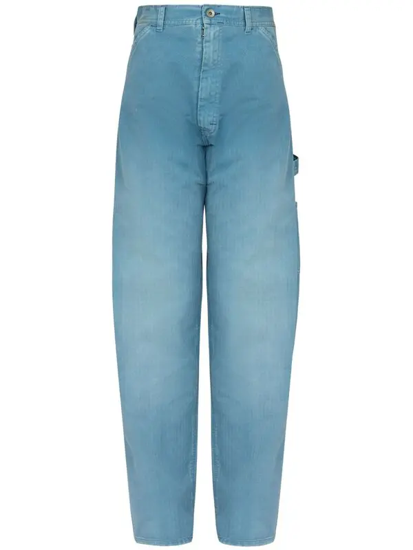 MAISON MARGIELA Embroidered-logo Wide-leg Jeans