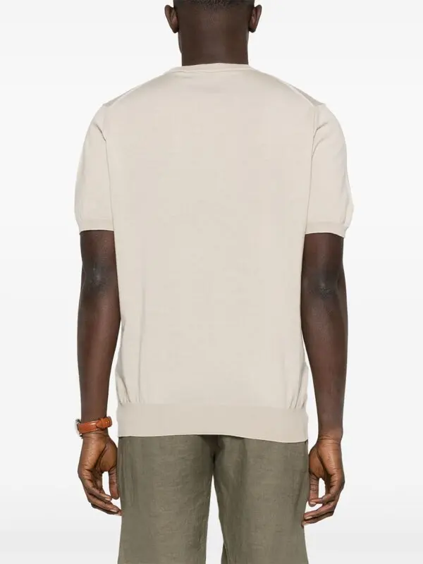 Kiton Knitted T-shirt - Neutrals