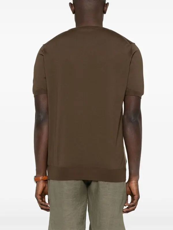 Kiton Knitted T-shirt - Brown