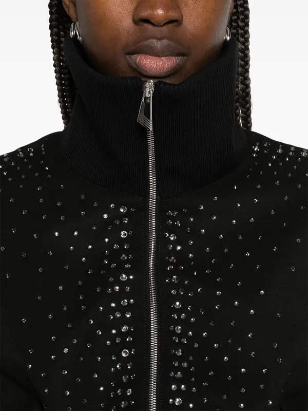 Attico Crystal-embellished Bomber Jacket