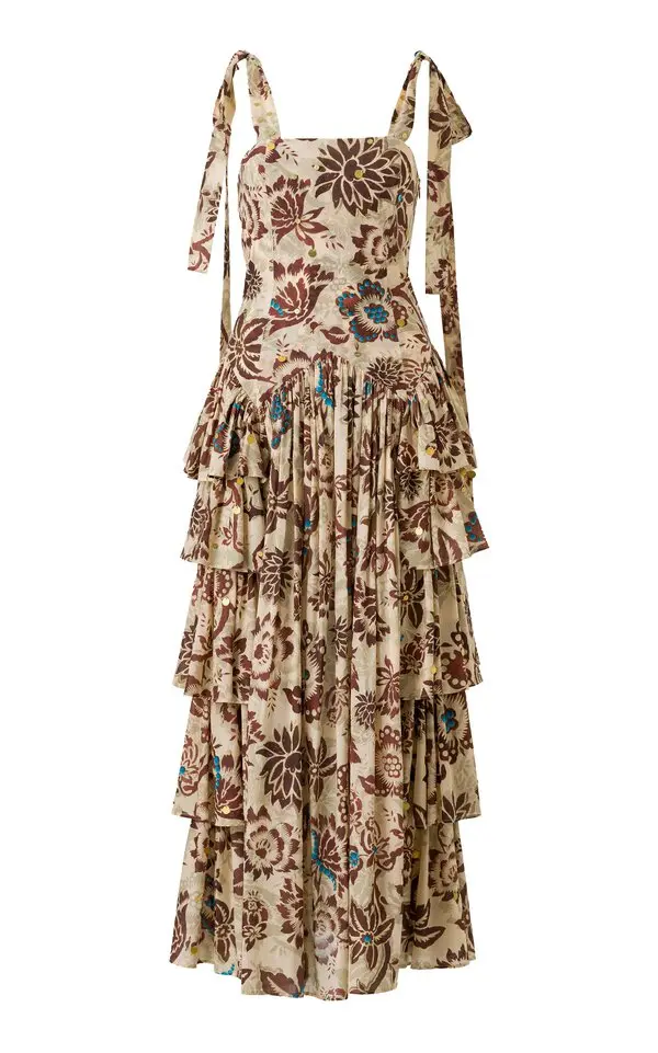 SIEDRES Mindy Floral Cotton Maxi Dress