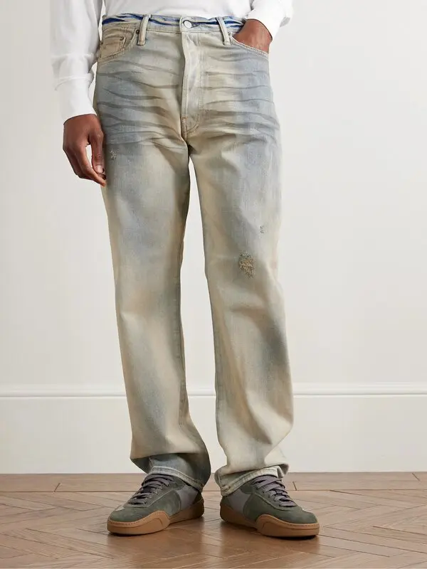Acne Studios 1999 Carver Straight-Leg Distressed Jeans In Blue 
