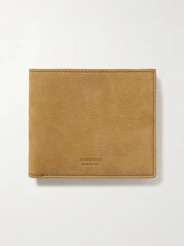 TOM FORD Nubuck Billfold Wallet - Neutrals