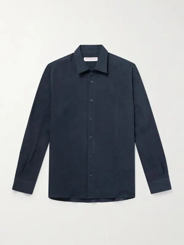 Orlebar Brown Justin Linen Shirt - Blue