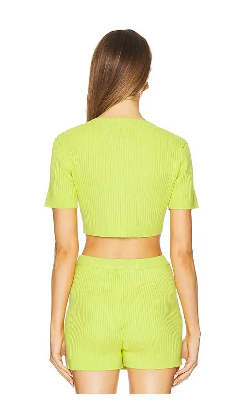 Matthew Bruch Knit Apron Crop Top
