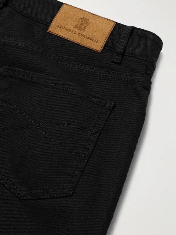 Brunello Cucinelli Slim-fit Straight-leg Jeans - Black