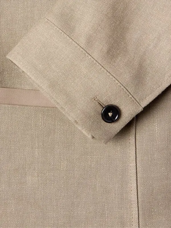 Zegna Il Conte Linen And Wool-blend Jacket - Neutrals