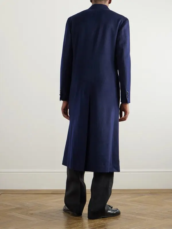 SAMAN AMEL Double-breasted Wool And Cashmere-blend Overcoat