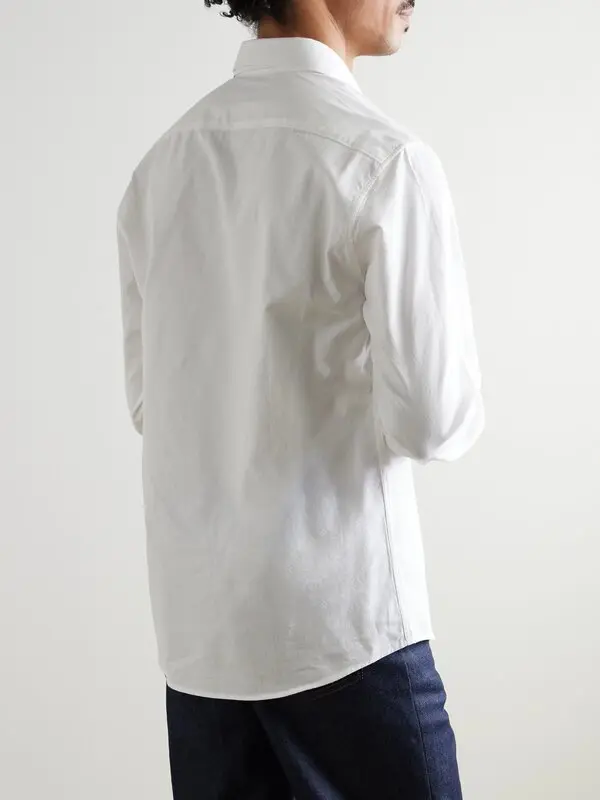 Sunspel Button-down Collar Cotton Oxford Shirt - White