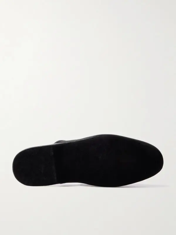 Charvet Nappa Leather Slippers - Black