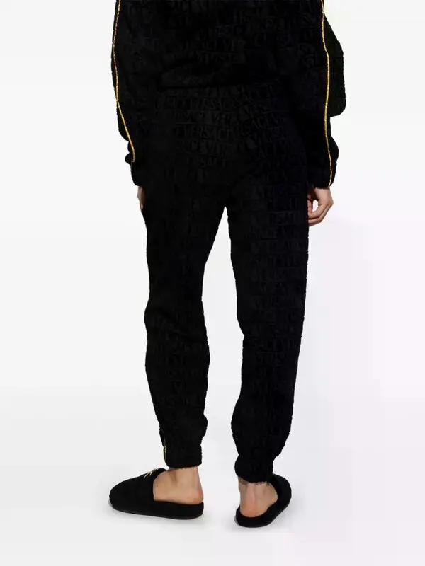 Versace Logo-patterned Side-stripe Trousers