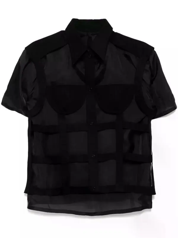 PUSHBUTTON Bra Net Layered Shirt