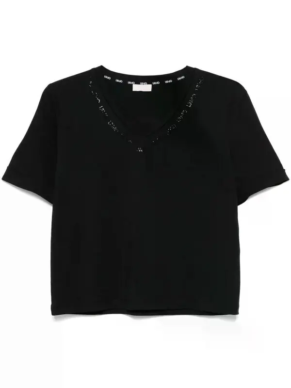 Liu Jo Crystal-embellished Logo T-shirt