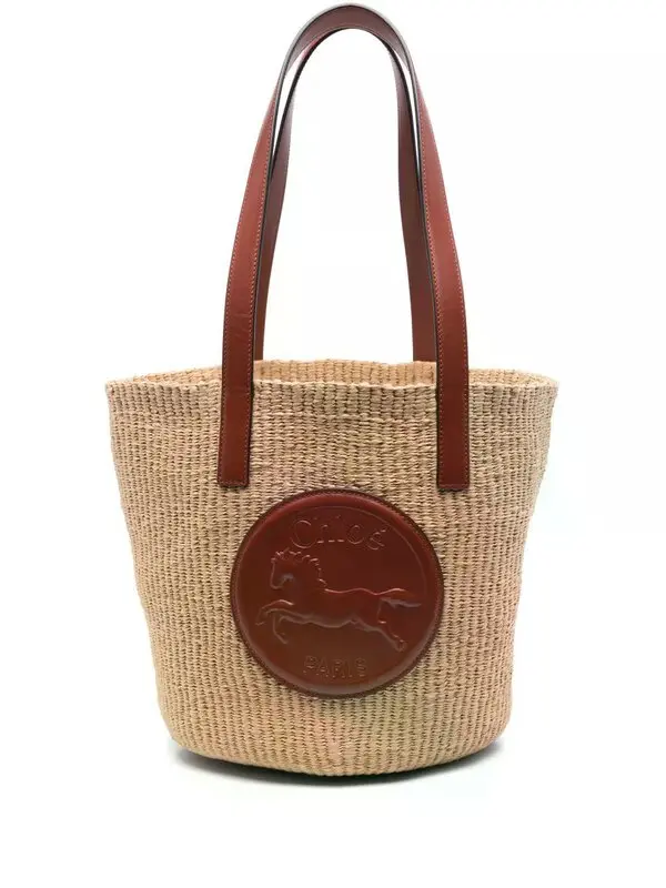 Chloé Horse Medal Tote - Neutrals