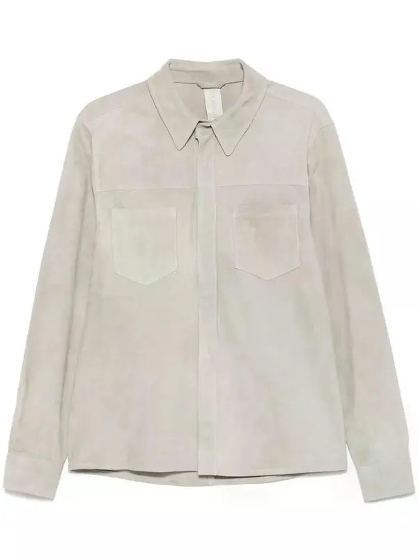 GIORGIO BRATO Suede Shirt - Grey