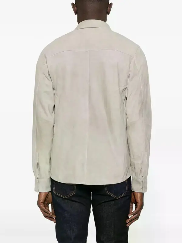 GIORGIO BRATO Suede Shirt - Grey