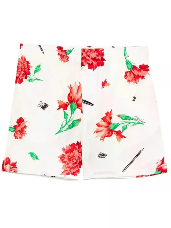 Moschino Floral-print Shorts - White