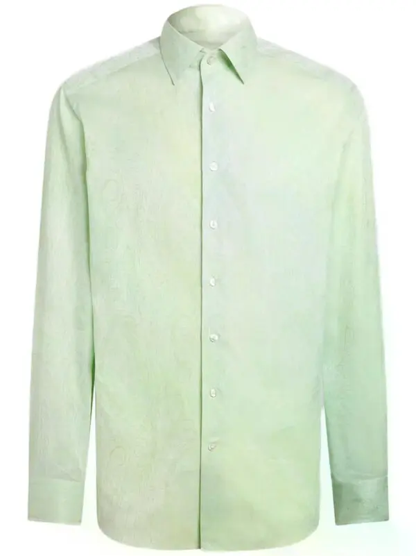 Etro Jacquard Cotton Shirt - Green