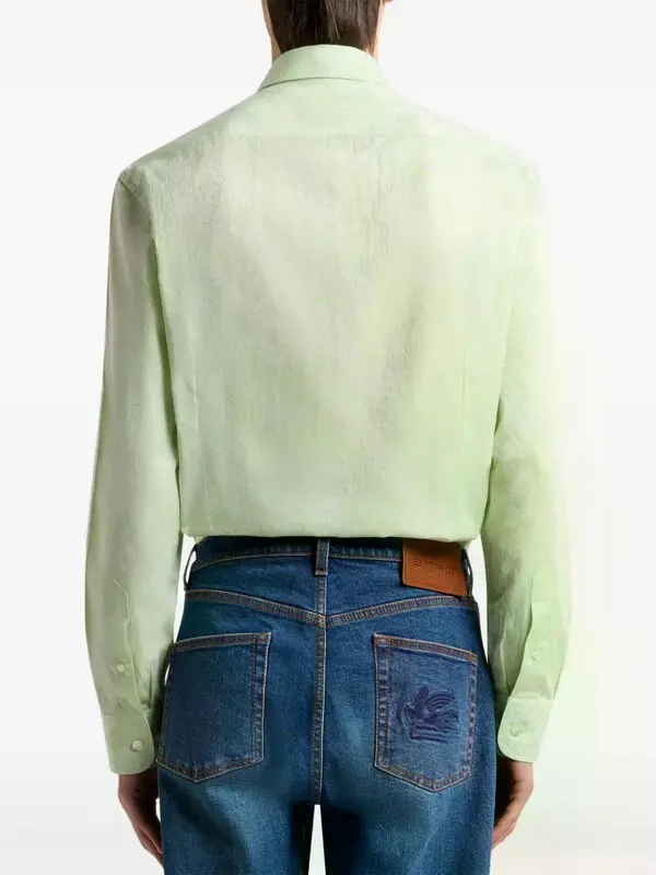 Etro Jacquard Cotton Shirt - Green