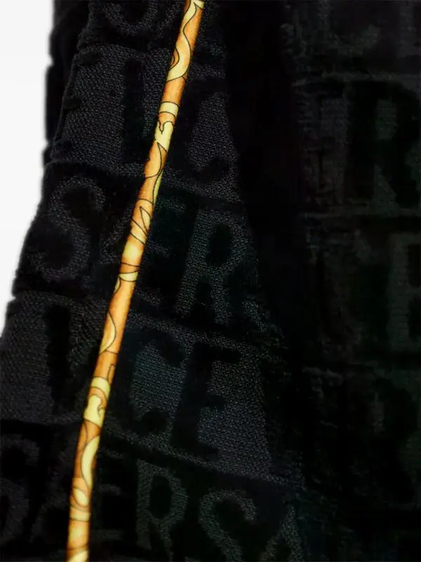 Versace I Love Baroque Cropped Hoodie - Black