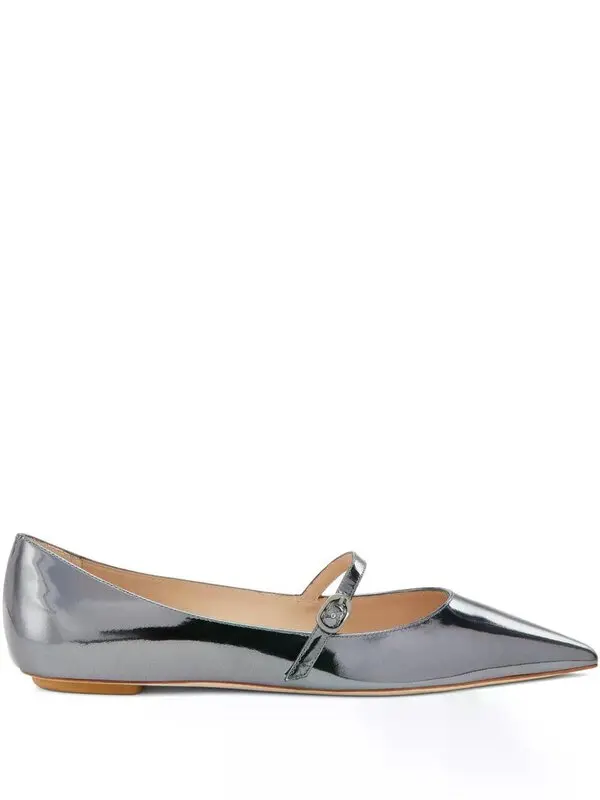 STUART WEITZMAN Emily Ballet Flats - Silver