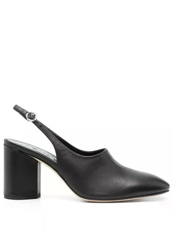 AeydĒ 75mm Leather Slingback Pumps