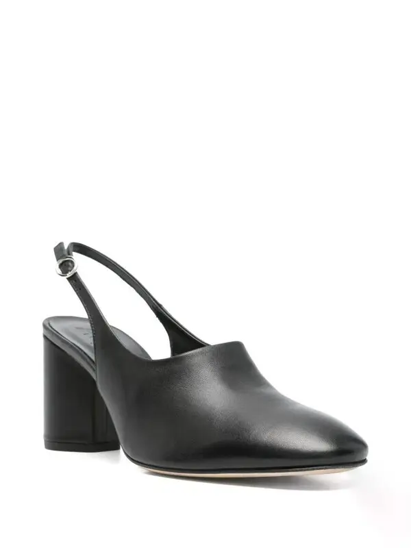 AeydĒ 75mm Leather Slingback Pumps