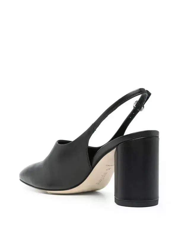 AeydĒ 75mm Leather Slingback Pumps