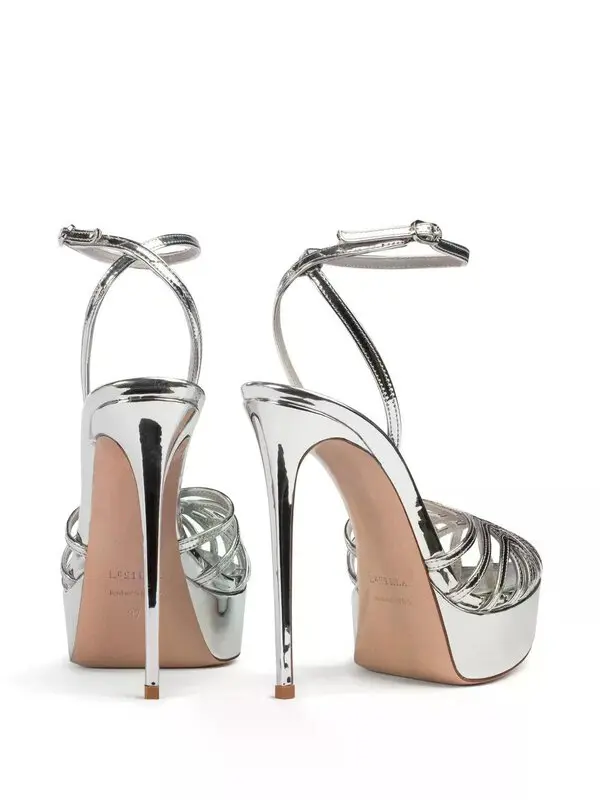 LE SILLA 140mm Embrace Sandals - Silver