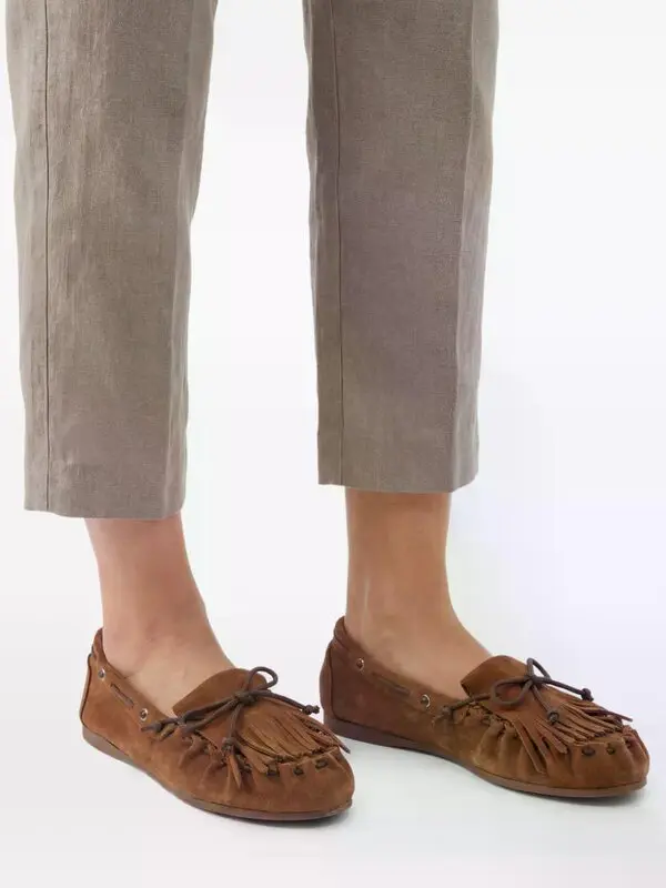 P.a.r.o.s.h Suede Boat Shoes - Brown