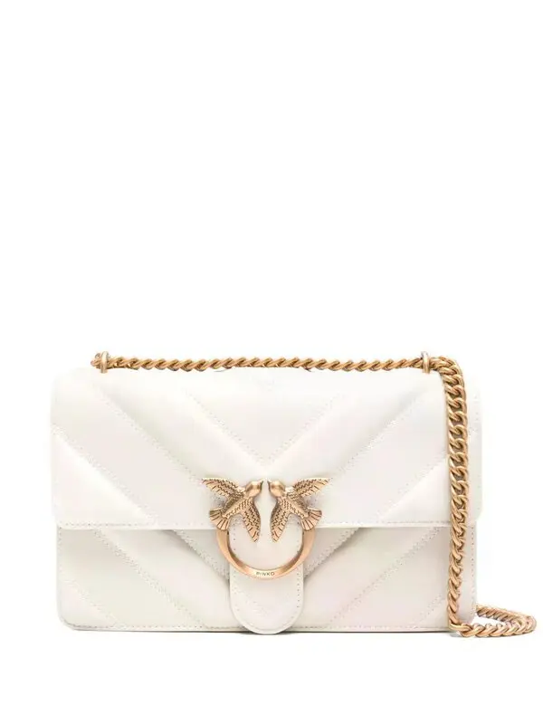 Pinko Love One Classic Crossbody Bag - White