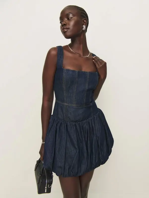 REFORMATION Delia Denim Mini Dress
