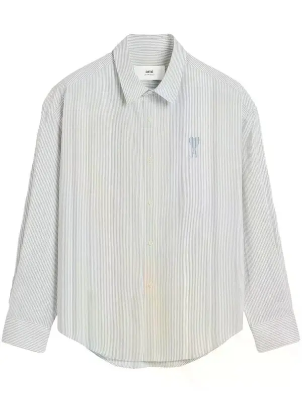 Ami De Coeur-embroidered Shirt - Blue