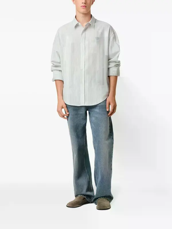 Ami De Coeur-embroidered Shirt - Blue