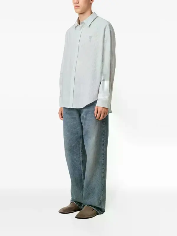 Ami De Coeur-embroidered Shirt - Blue