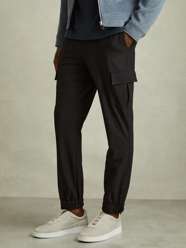 REISS Hold Elasticated Cargo Trousers