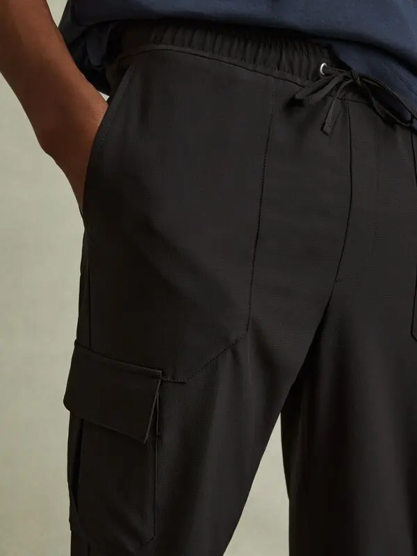 REISS Hold Elasticated Cargo Trousers