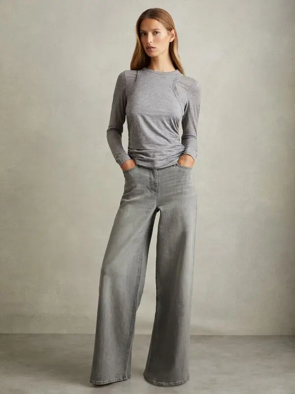REISS Crete Wide-leg Jeans