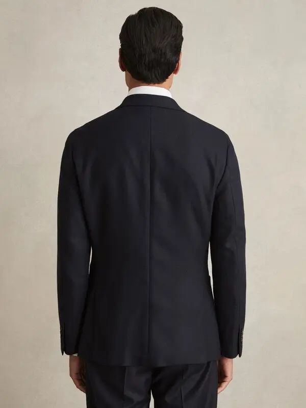 REISS Club Slim-fit Double-breasted Textured Wool-blend Blazer