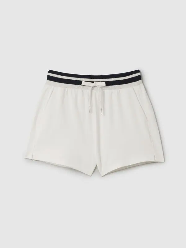 REISS Lexi Striped Drawstring Waistband Shorts