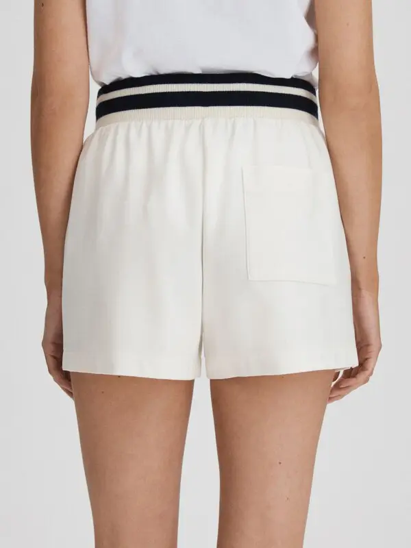 REISS Lexi Striped Drawstring Waistband Shorts