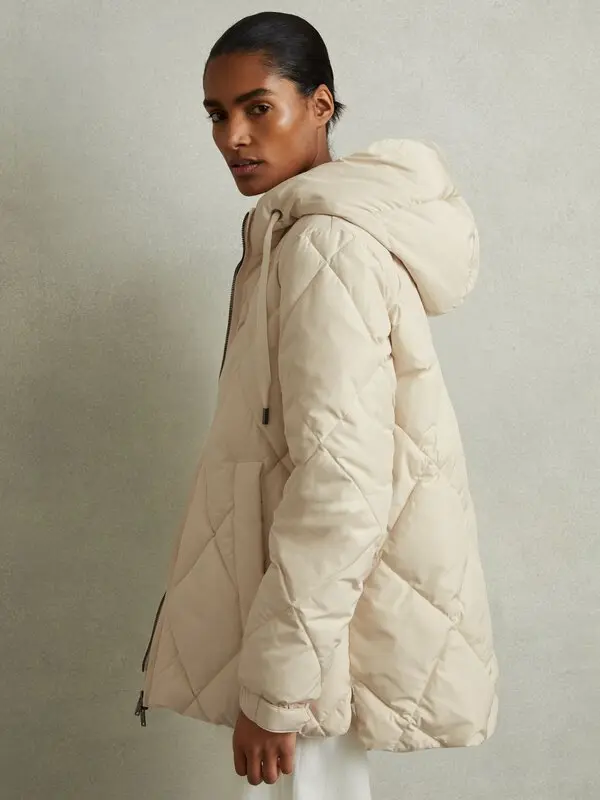 REISS Thea Quilted Puffer Coat