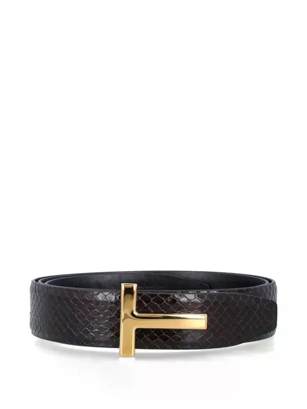 TOM FORD T-buckle Reversible Belt - Brown