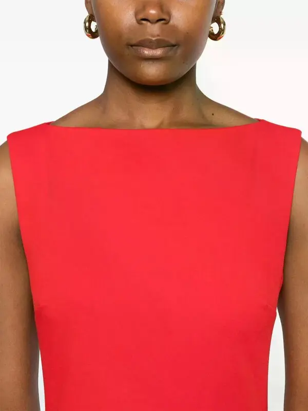 Calvin Klein Crepe Midi Dress - Red | Editorialist