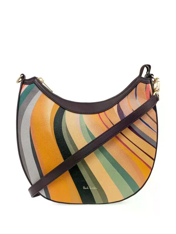 Paul Smith Swirl-print Leather Shoulder Bag - Yellow