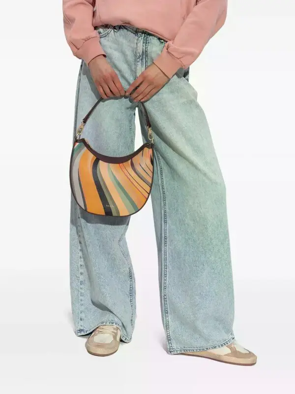 Paul Smith Swirl-print Leather Shoulder Bag - Yellow